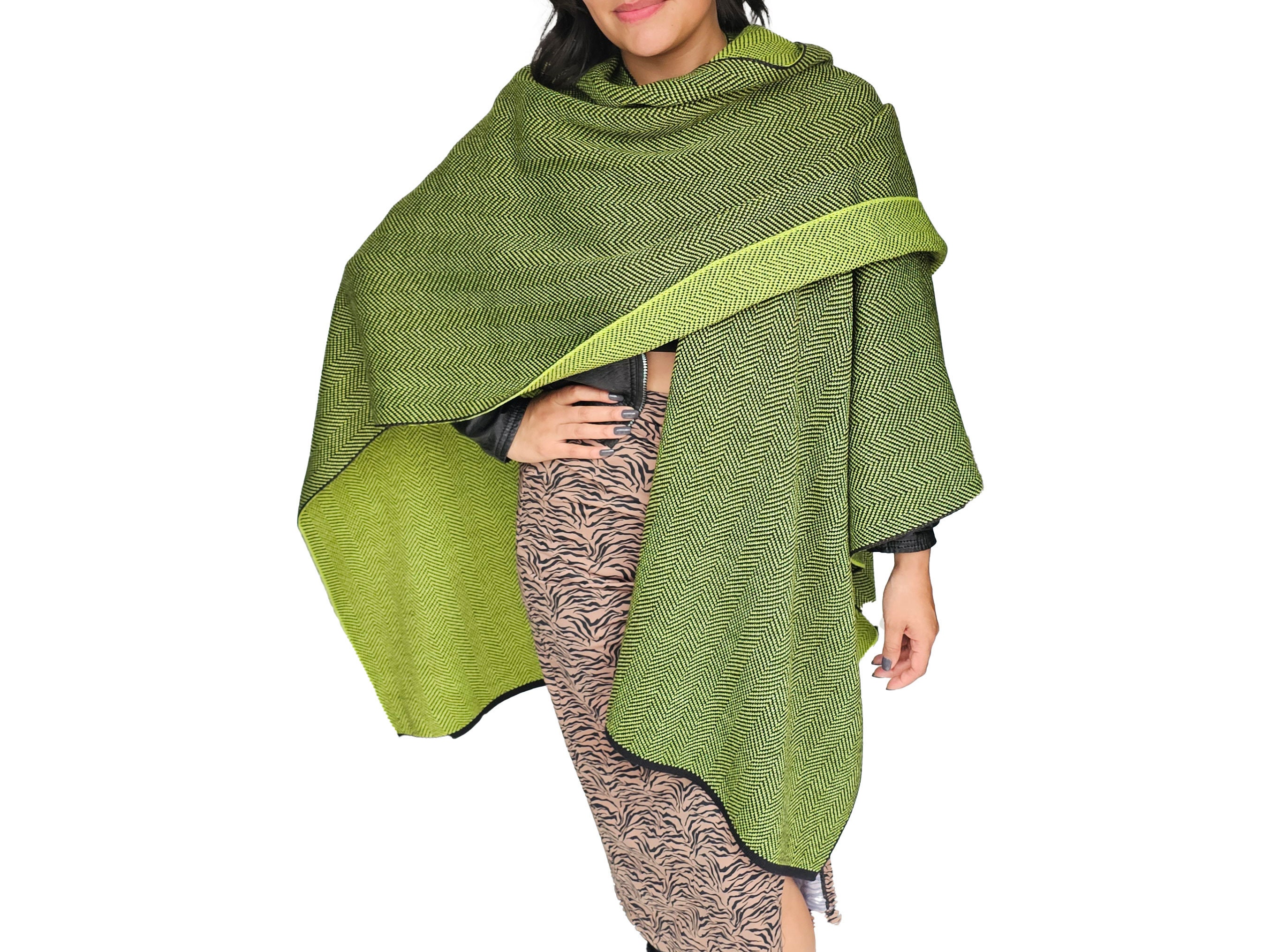 Cape, Poncho, Ruana, Wrap , Shawl Unique Designs Kinitted Supersoft One ...