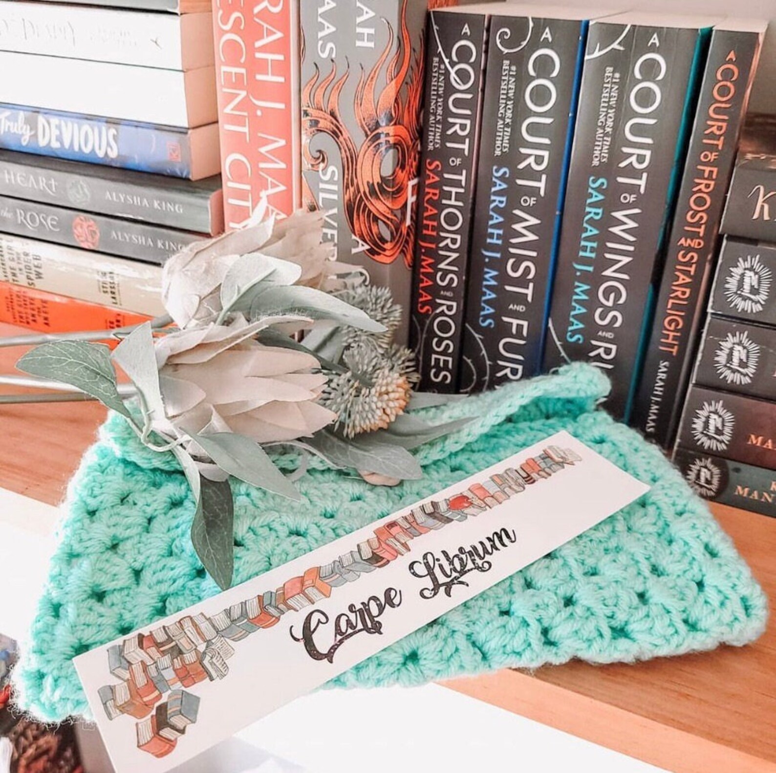 Green Boho Style Handmade Crochet Book Sleeve, Bookblanket,book Gift ...