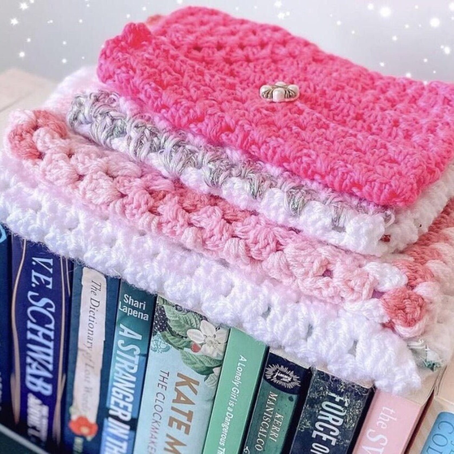 Green Boho Style Handmade Crochet Book Sleeve, Bookblanket,book Gift ...