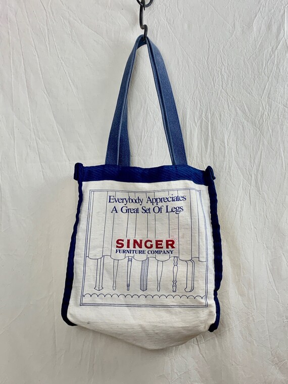 Vintage Accessory / Bag - Singer Furniture Tote Leg A… - Gem