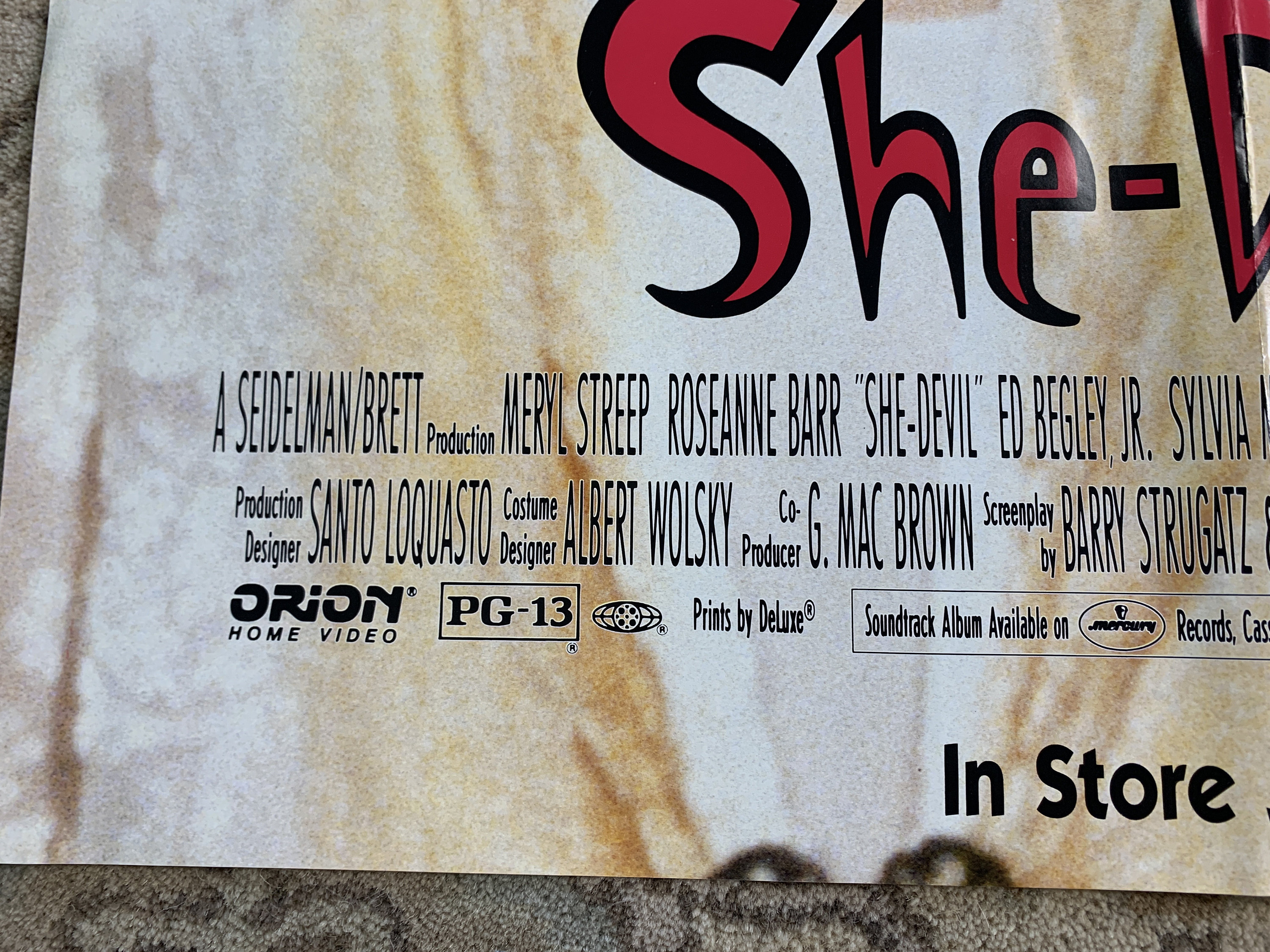 Vintage Film Art She Devil 1990 Authentic Movie Poster - Etsy