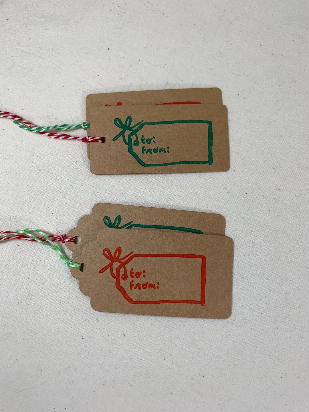 Gift Wrap Pre-strung Holiday Gift Tags 12 Pack - Etsy