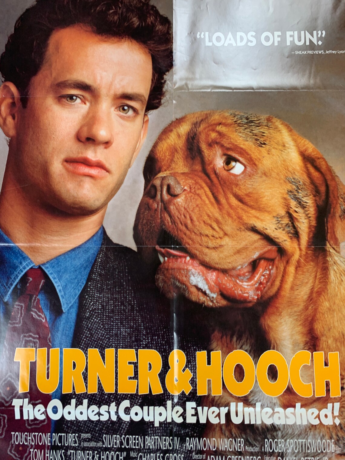 Vintage Film Art Turner & Hooch 1989 Authentic Movie Poster - Etsy