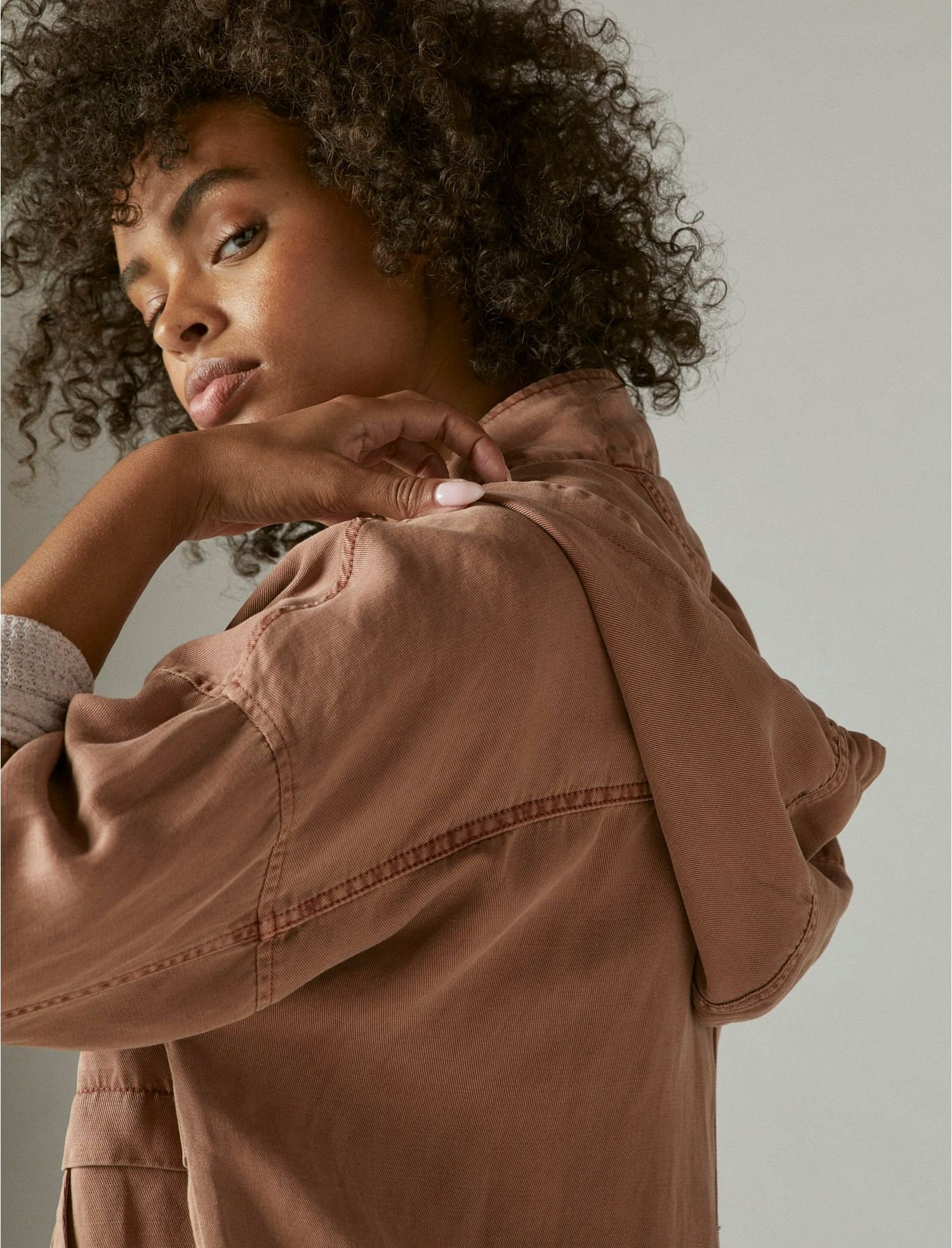 NWT Lucky Brand Utility Anorak Jacket Size XS Blush Red - Etsy