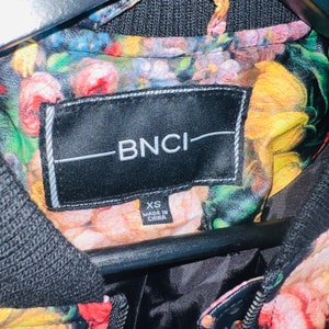 XS BNCI Floral Vegan Leather Bomber Jacket Anthropologie - Etsy