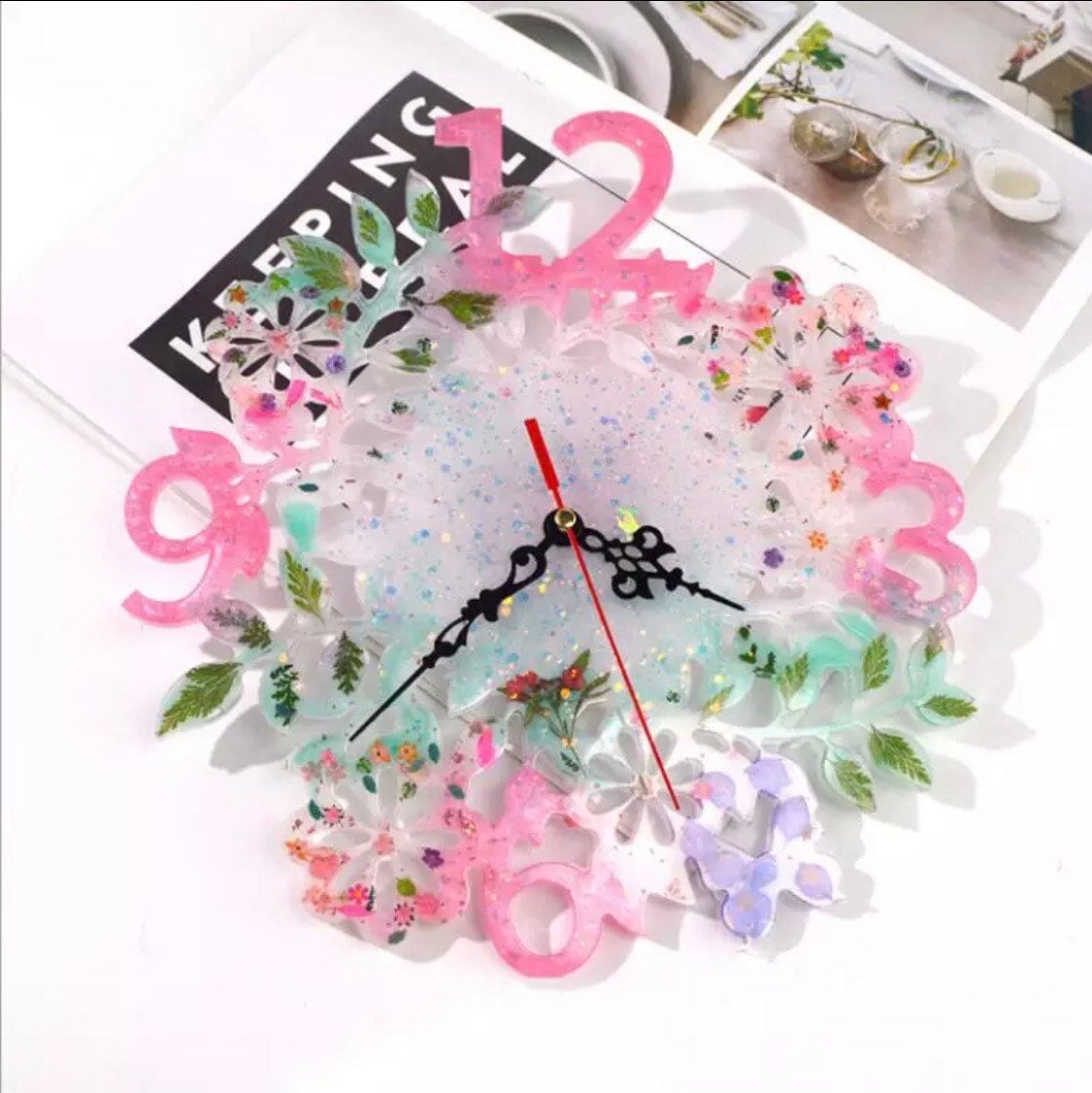 Silicone DIY clock kit for resin mold mould | Etsy