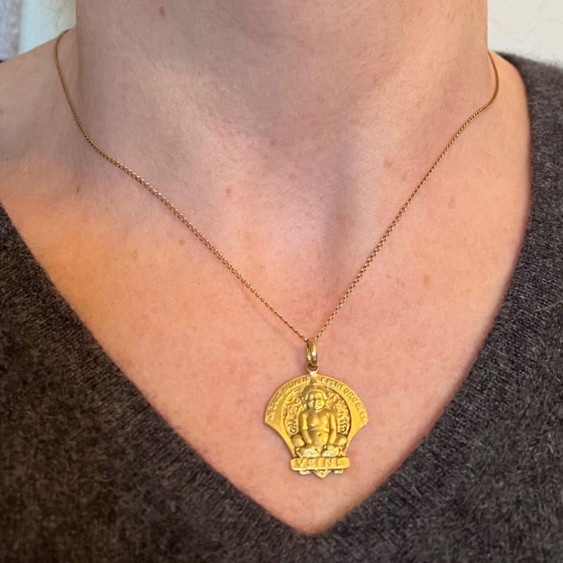 French Biliken Elf 18K Yellow Gold Good Luck Protection Charm Pendant ...