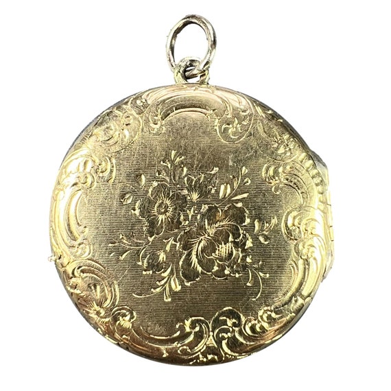 French Flowers 18 Karat Yellow Gold Pendant Locket Etsy