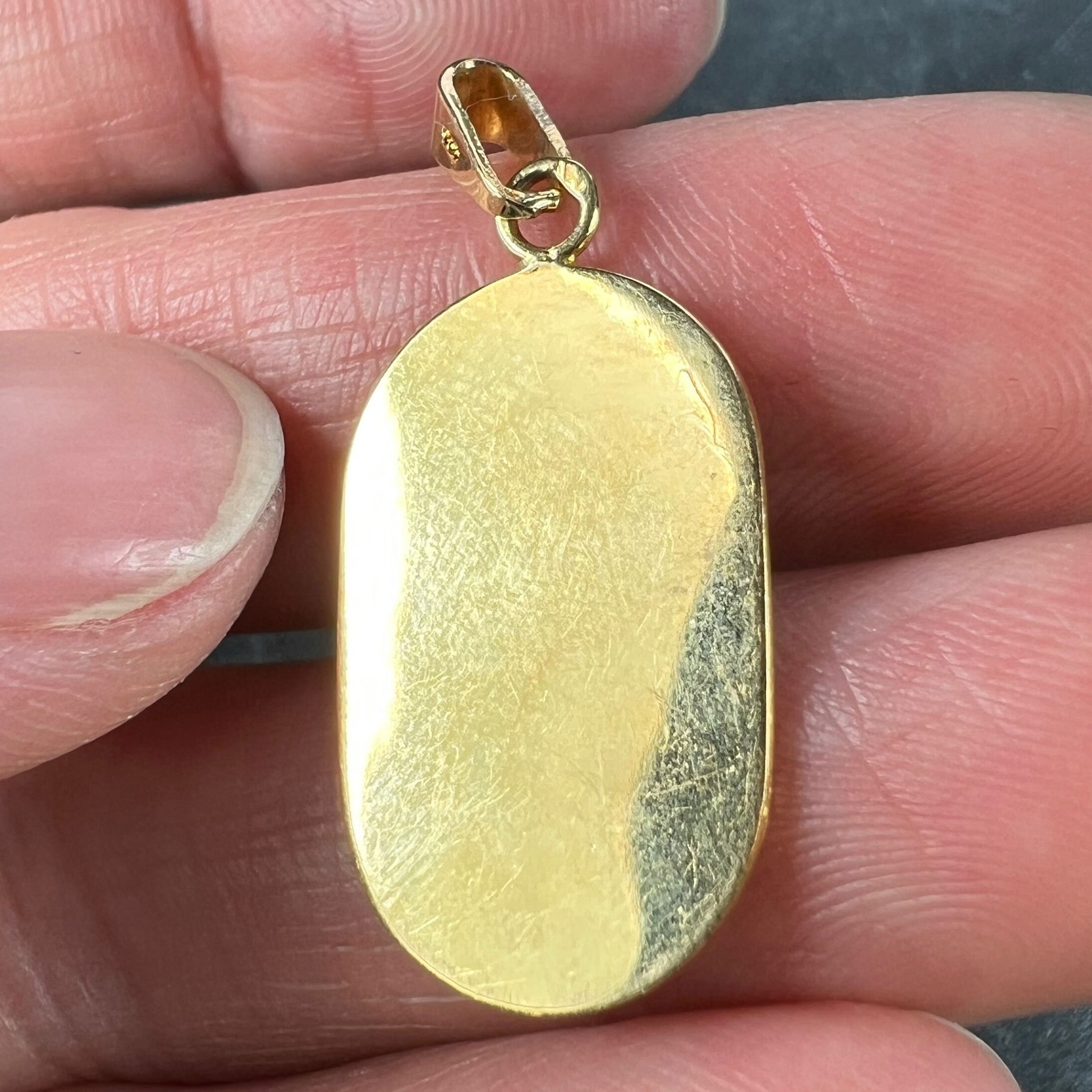 French Butsch 18K Yellow Gold Jesus Christ Medal Charm Pendant - Etsy