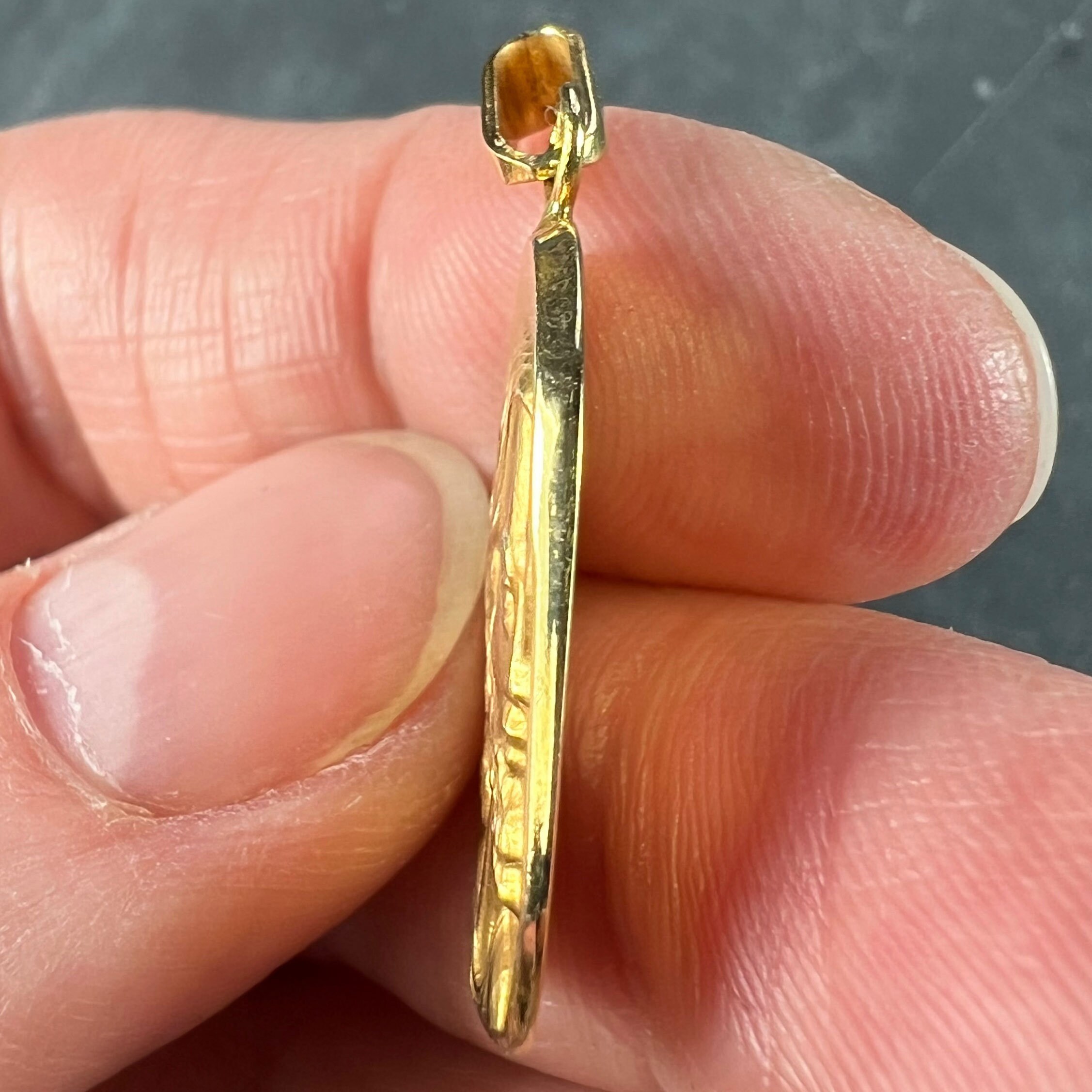 French Butsch 18K Yellow Gold Jesus Christ Medal Charm Pendant - Etsy