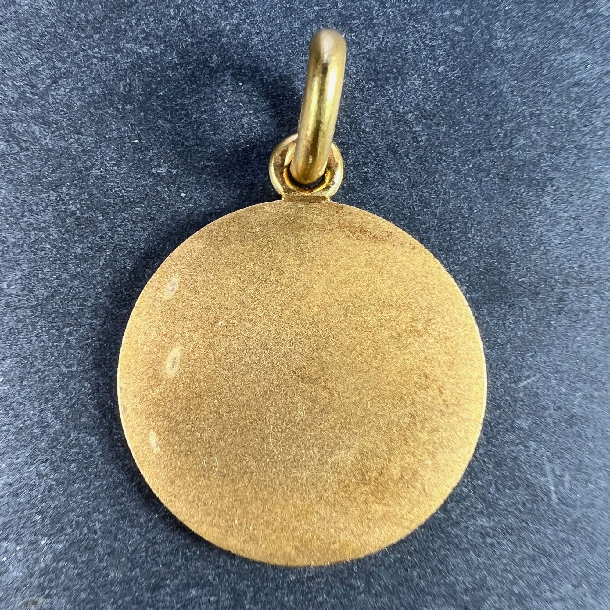 French Becker 18K Yellow Gold Jesus Christ Crown of Thorns Medal Charm ...