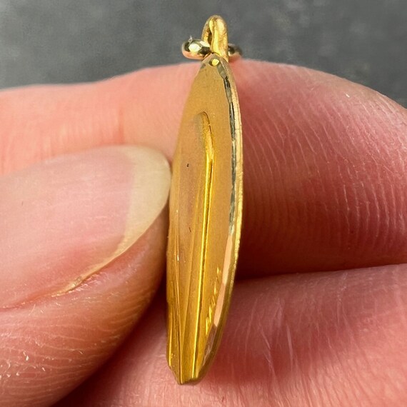 French Augis Virgin Mary 18K Yellow Gold Religious Me… - Gem