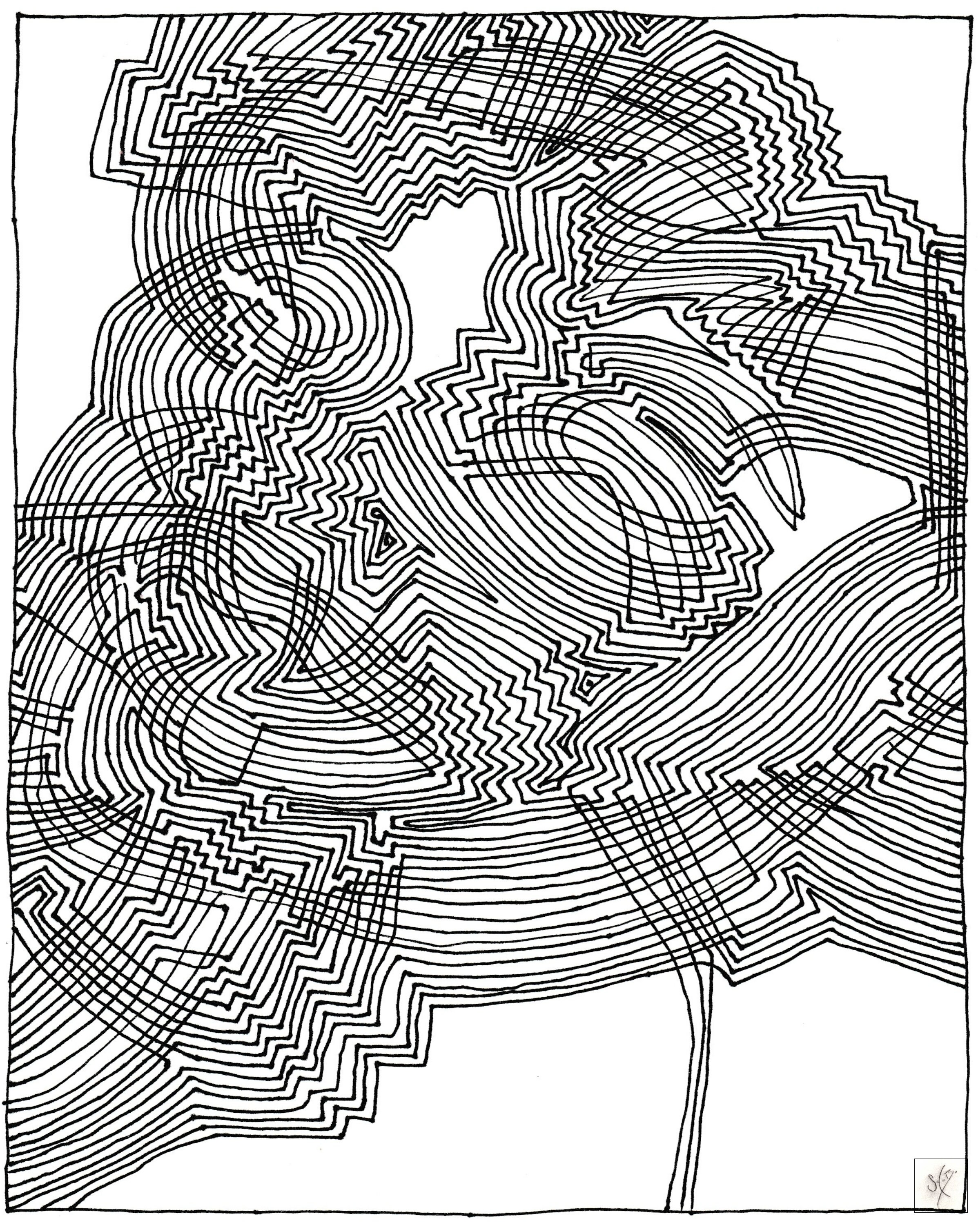 Digital Downloadable Coloring Page Art Print Hand Drawn 8x10 000019 - Etsy