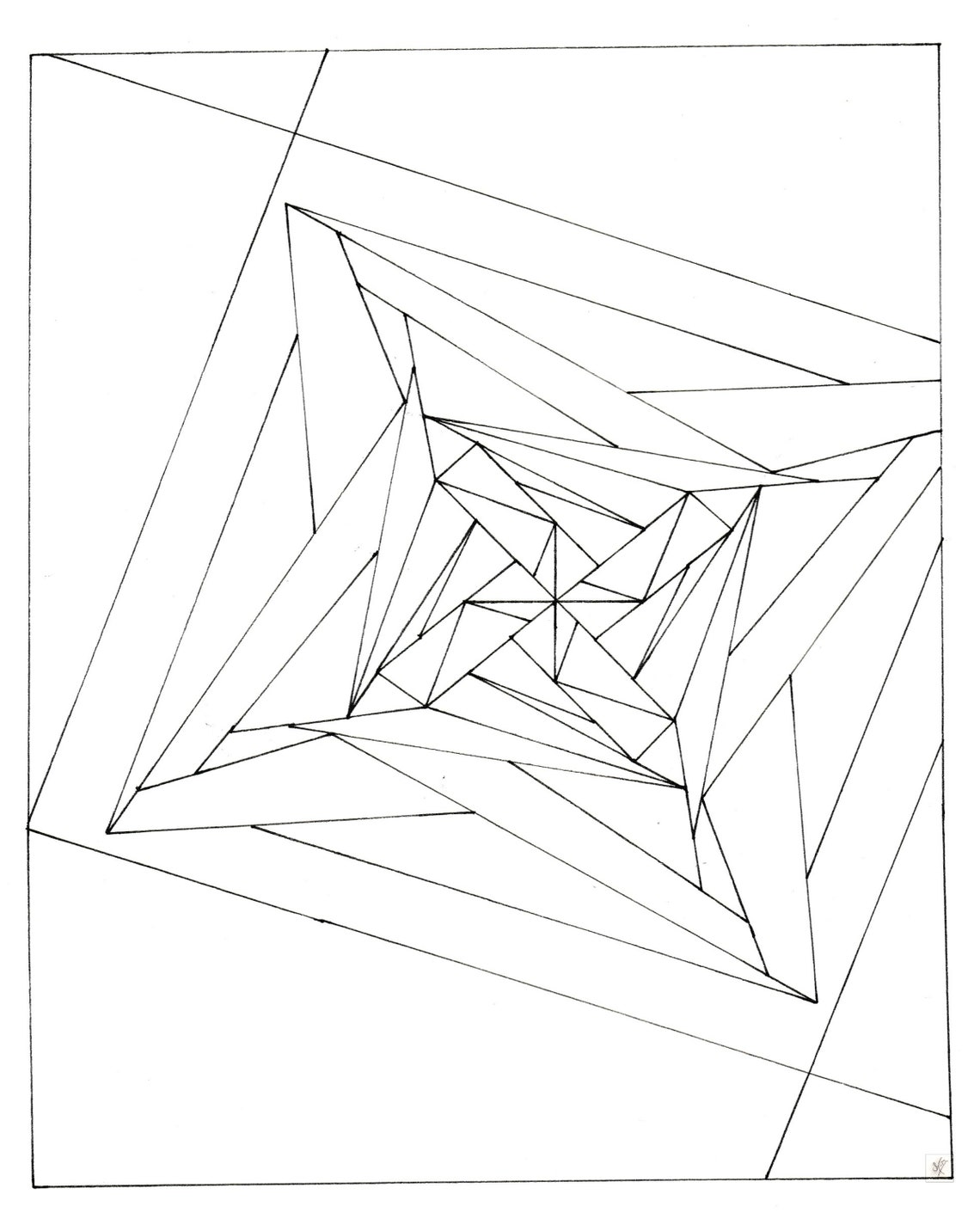 Digital Printable Coloring Page "fold" 8x10 Downloadable 000026 - Etsy
