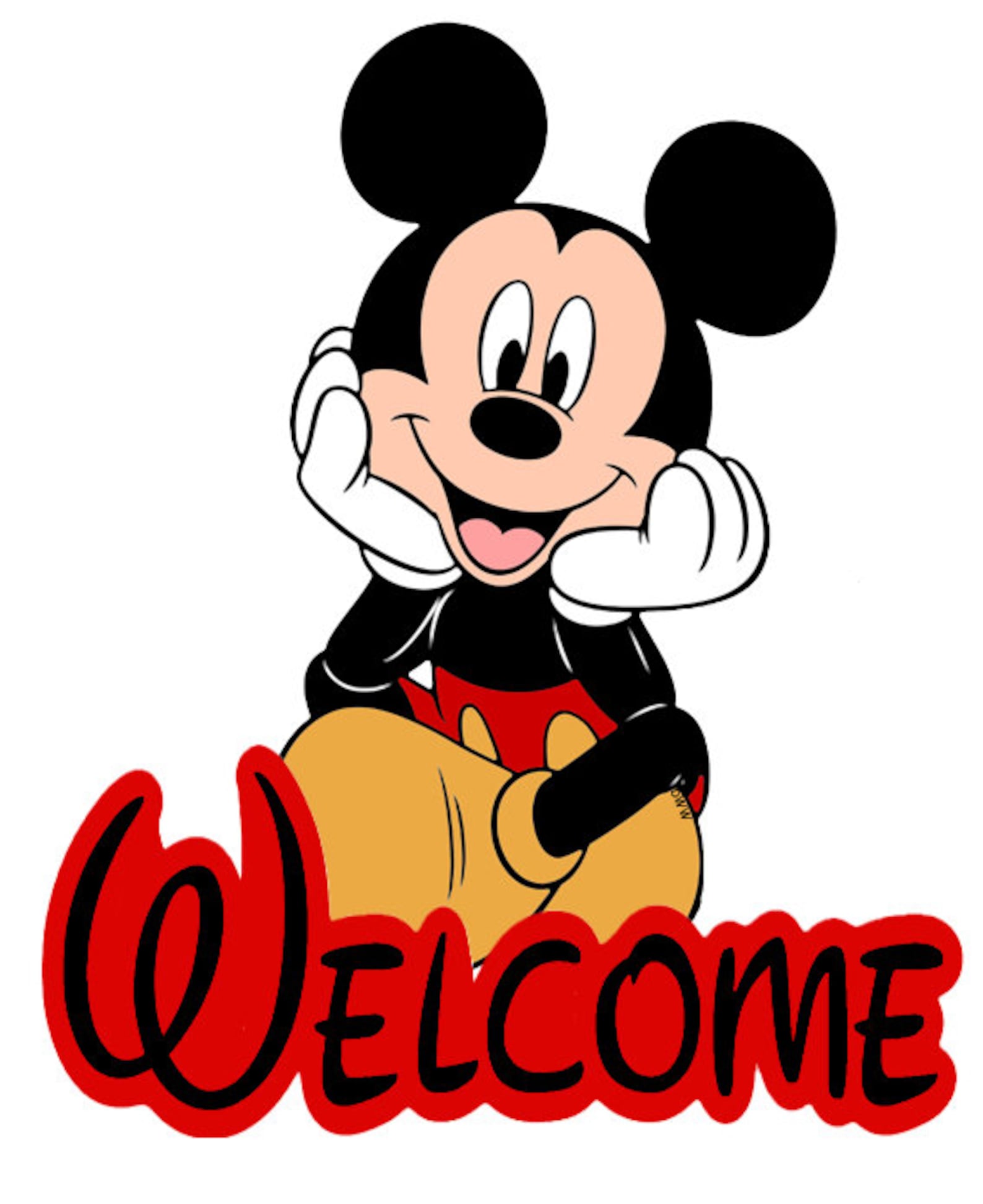 Disney Mickey Mouse Disney Door Hanger Disney Welcome Sign | Etsy