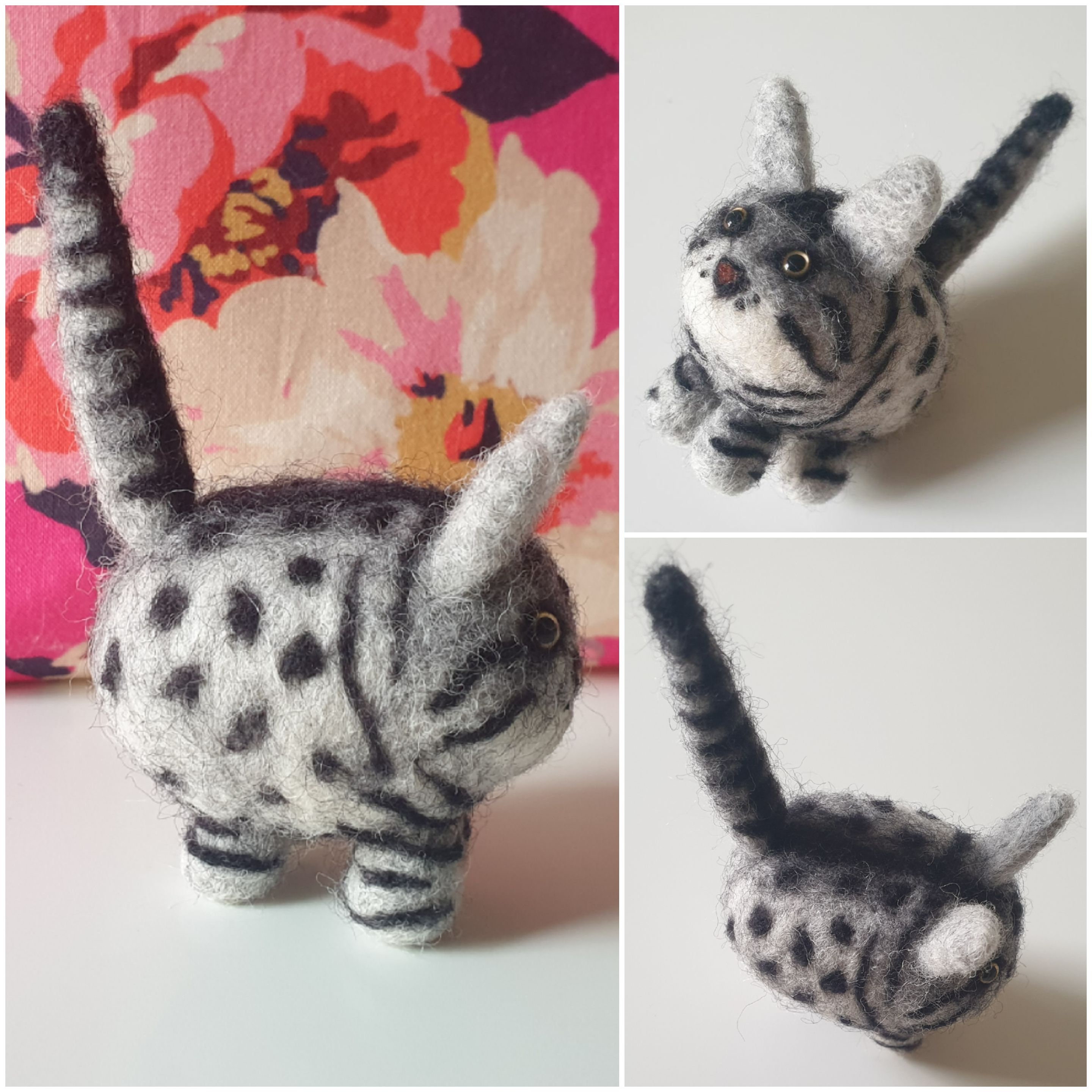 Custom Needle Felted Cat Miniature Felt Animal Made to Order - Etsy UK
