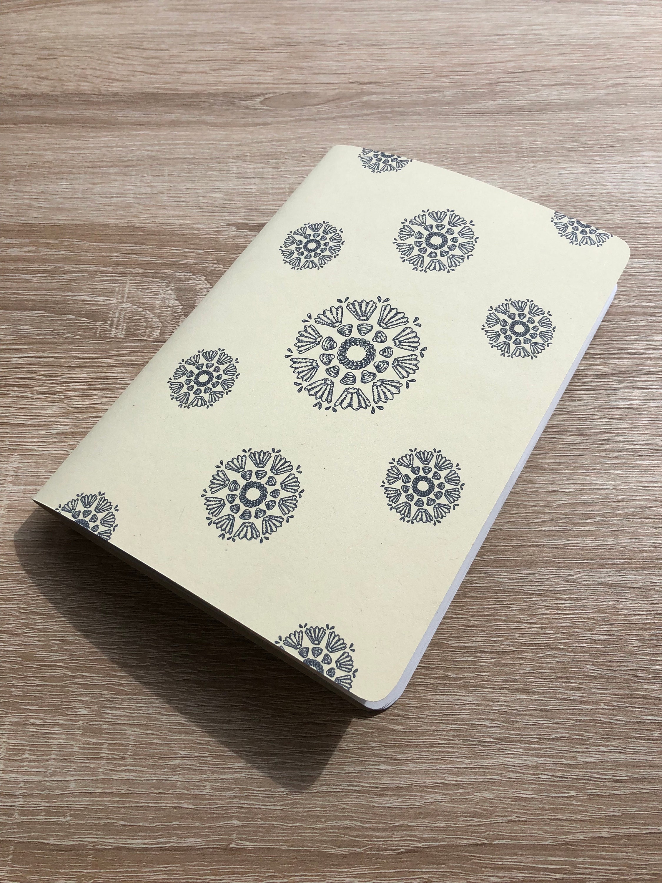 Recycled Handmade Eco A5 Plain Paper Notebook With Moonchild Artwork ...