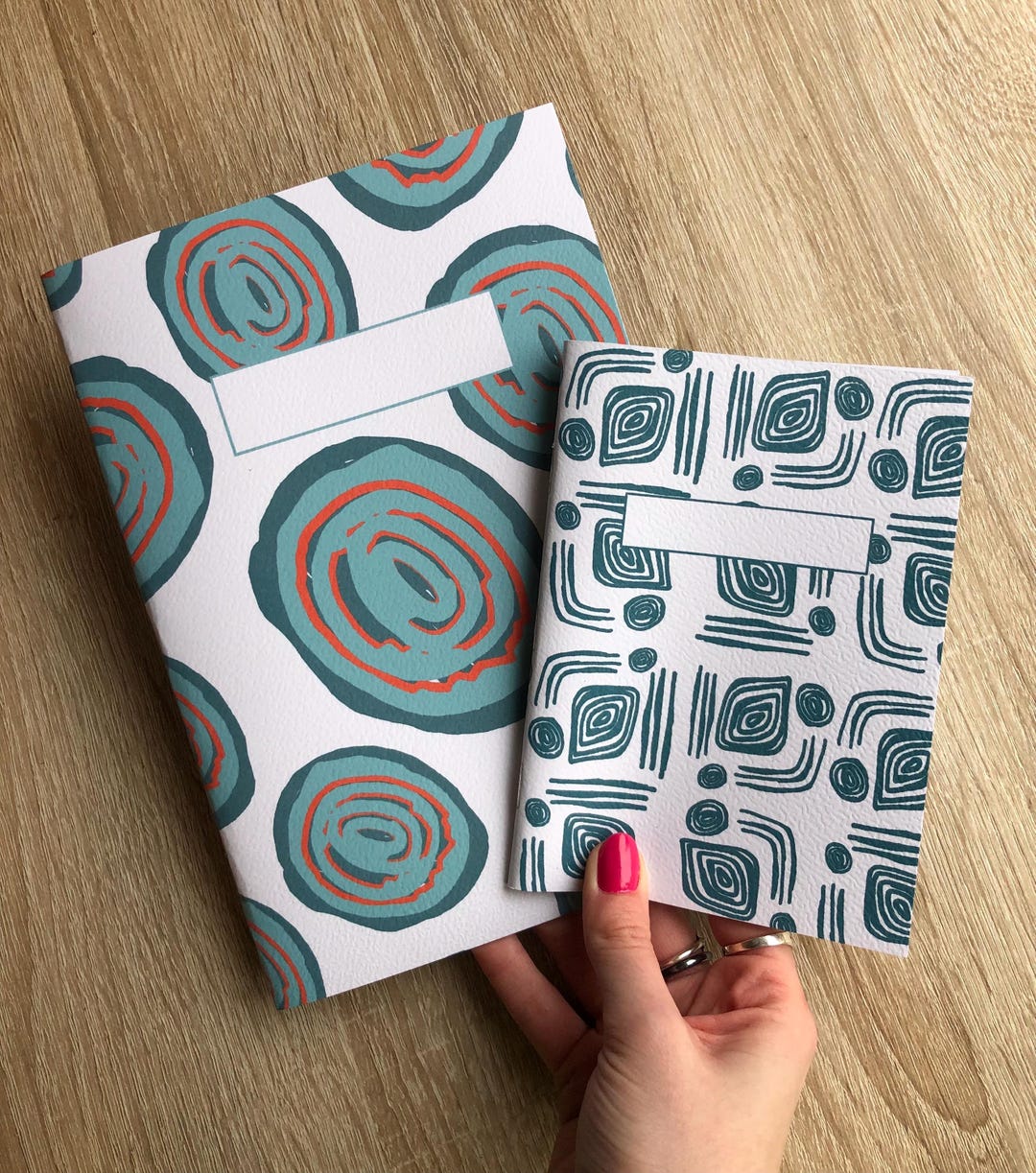 2 Abstract Notebook Set | Recycled Paper Notebook | Decomposition ...