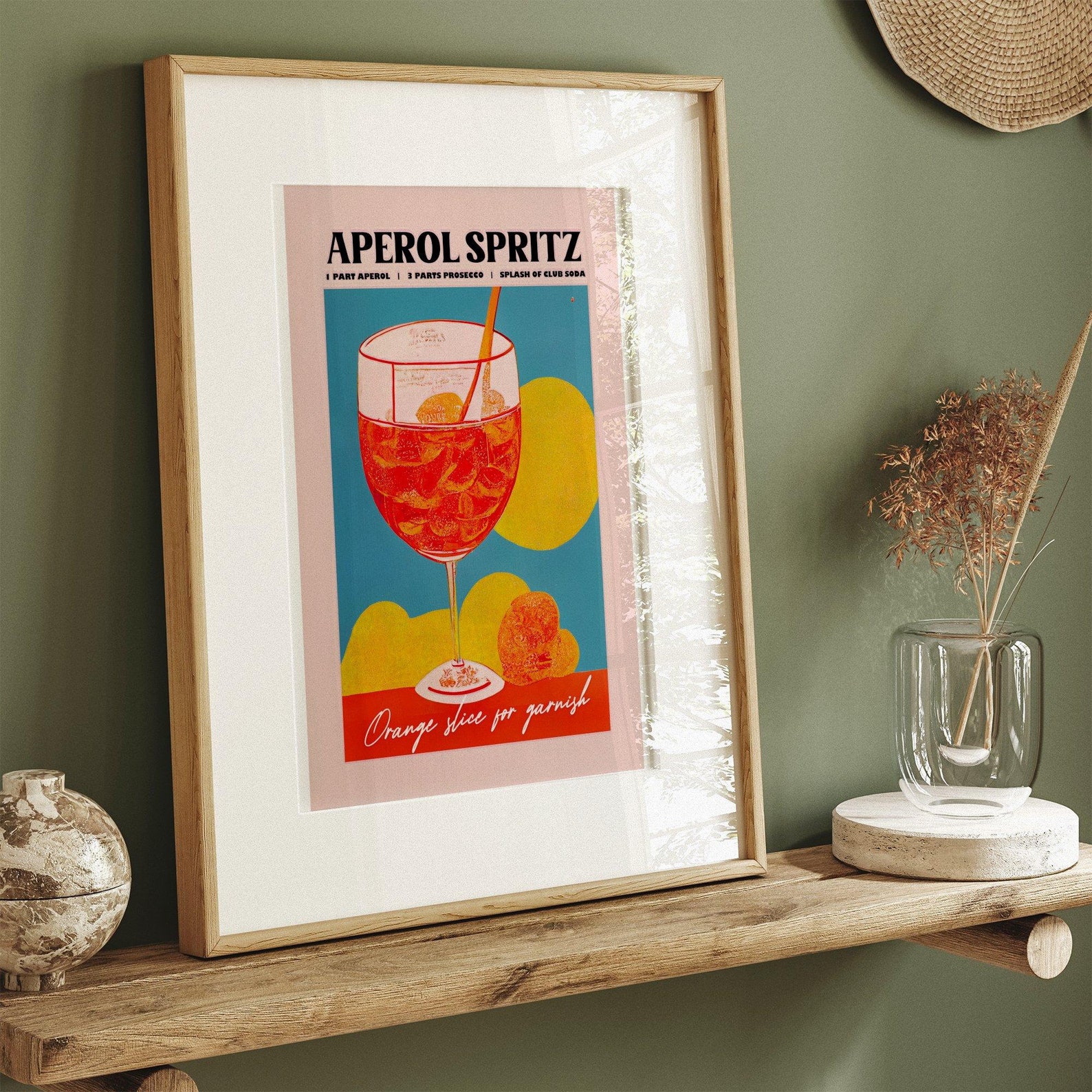 Retro Aperol Spritz Poster Aperol Pink View Homebar Kitchen - Etsy
