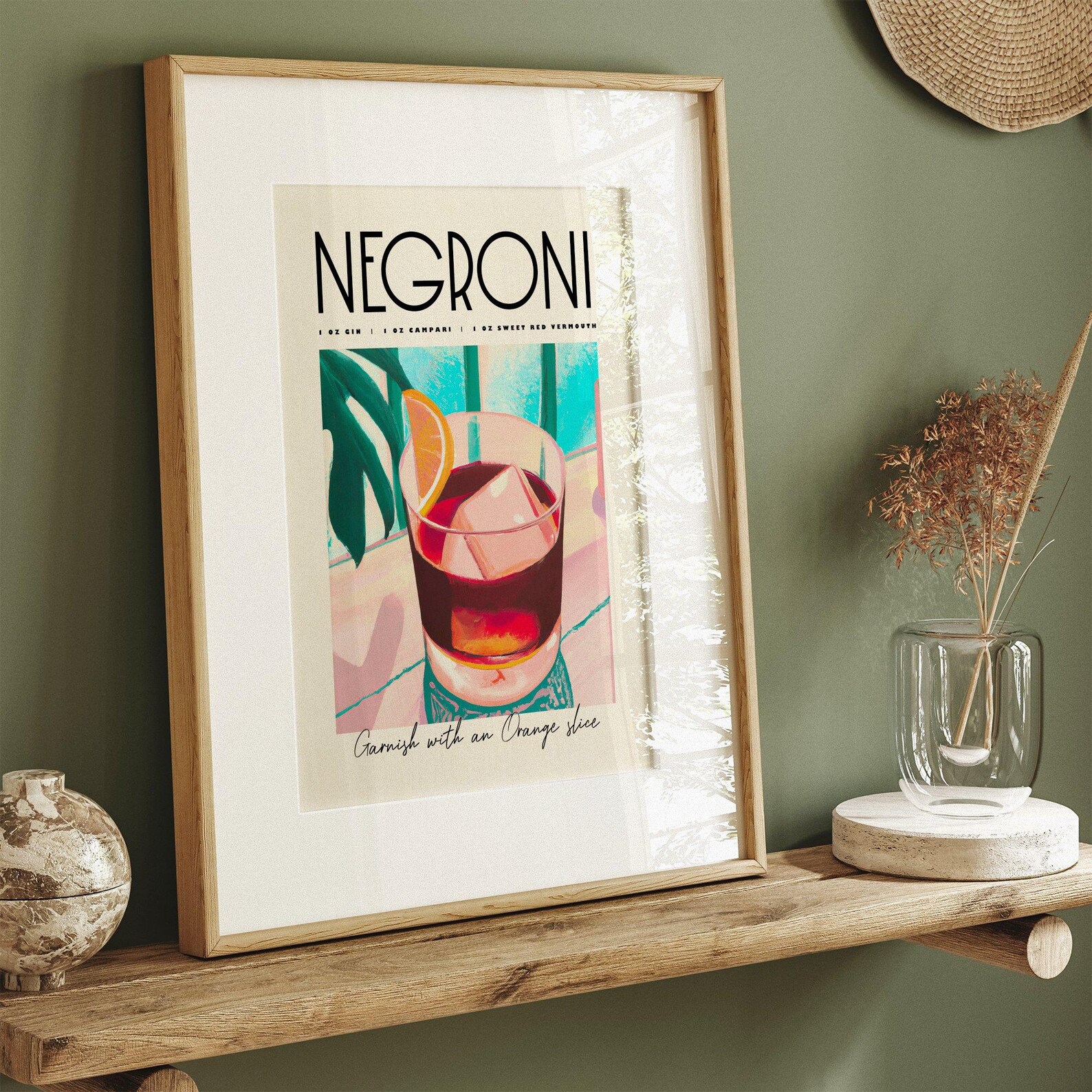 Iconic Negroni Cocktail Poster Retro Bar Wall Art Negroni - Etsy