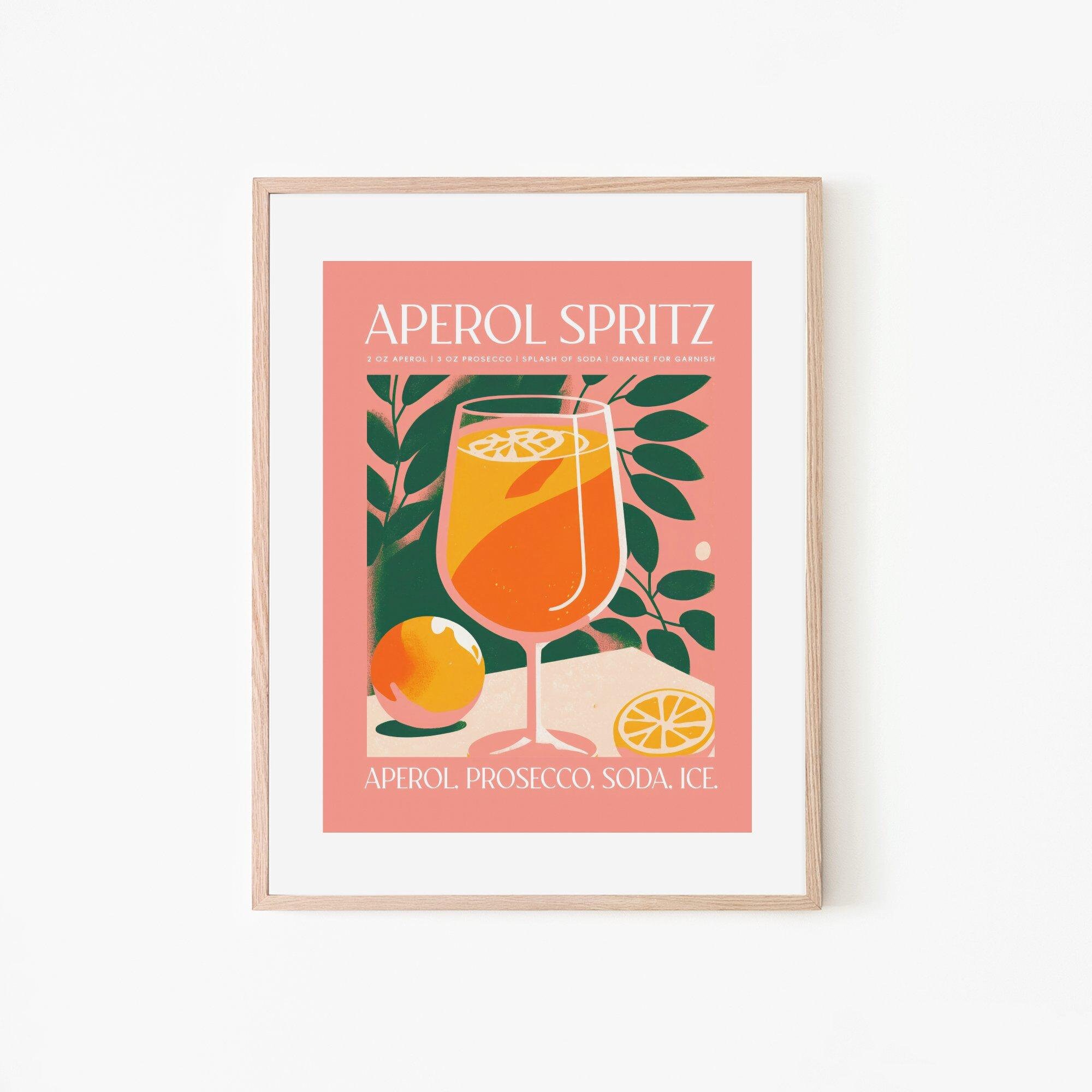 Tropic Aperol Spritz Cocktail Pink Mediterranean Sunset Bar | Retro ...