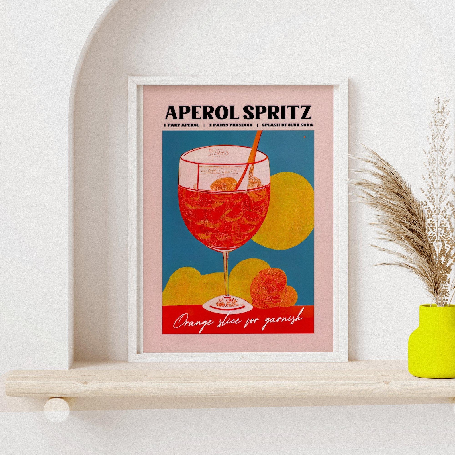 Retro Aperol Spritz Poster Aperol Pink View Homebar Kitchen - Etsy