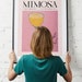 Mimosa Retro Cocktail Poster Breakfast Cocktail Pink Bar Prints Vintage ...