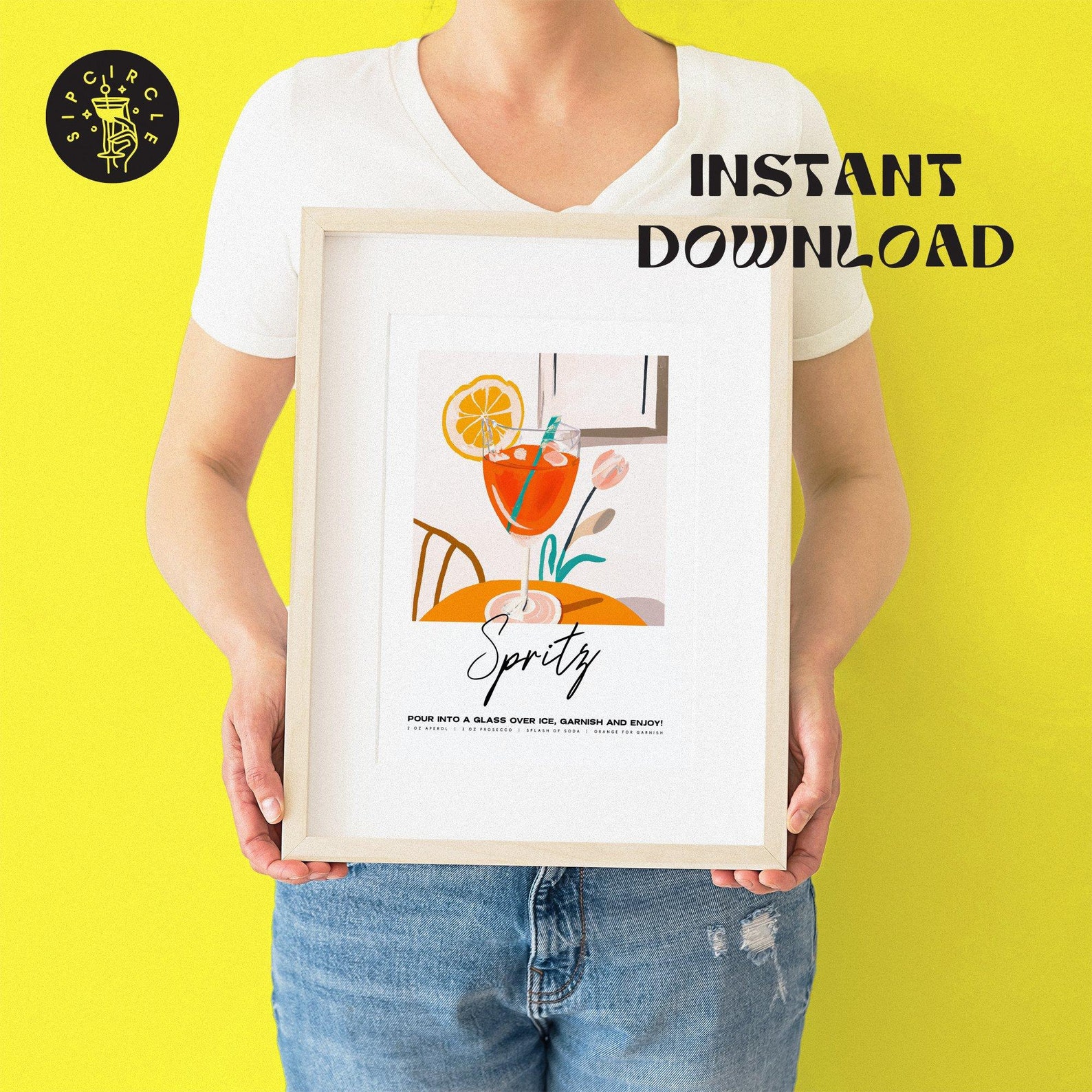 Aperol Spritz Pastel Spring Cocktail Poster Retro Bar Wall Art Aperol ...