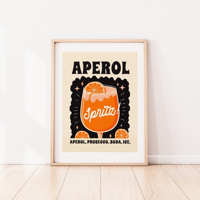 Aperol Prosecco Soda Ice Summer Cocktail 70s | Retro Aperol Cocktail ...