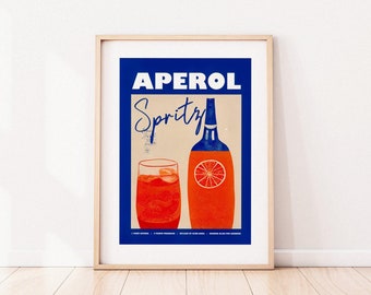 Aperol Spritz Cocktail Bar Sign for Home Cocktail Wall Art Bar Wall ...