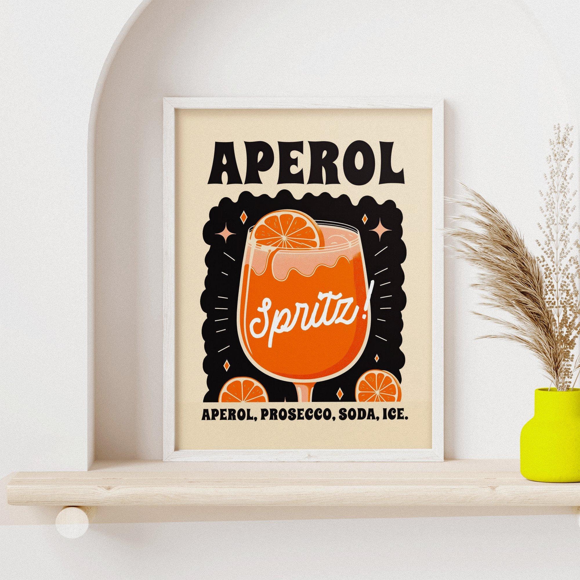 Aperol Prosecco Soda Ice Summer Cocktail 70s Retro Aperol Cocktail ...
