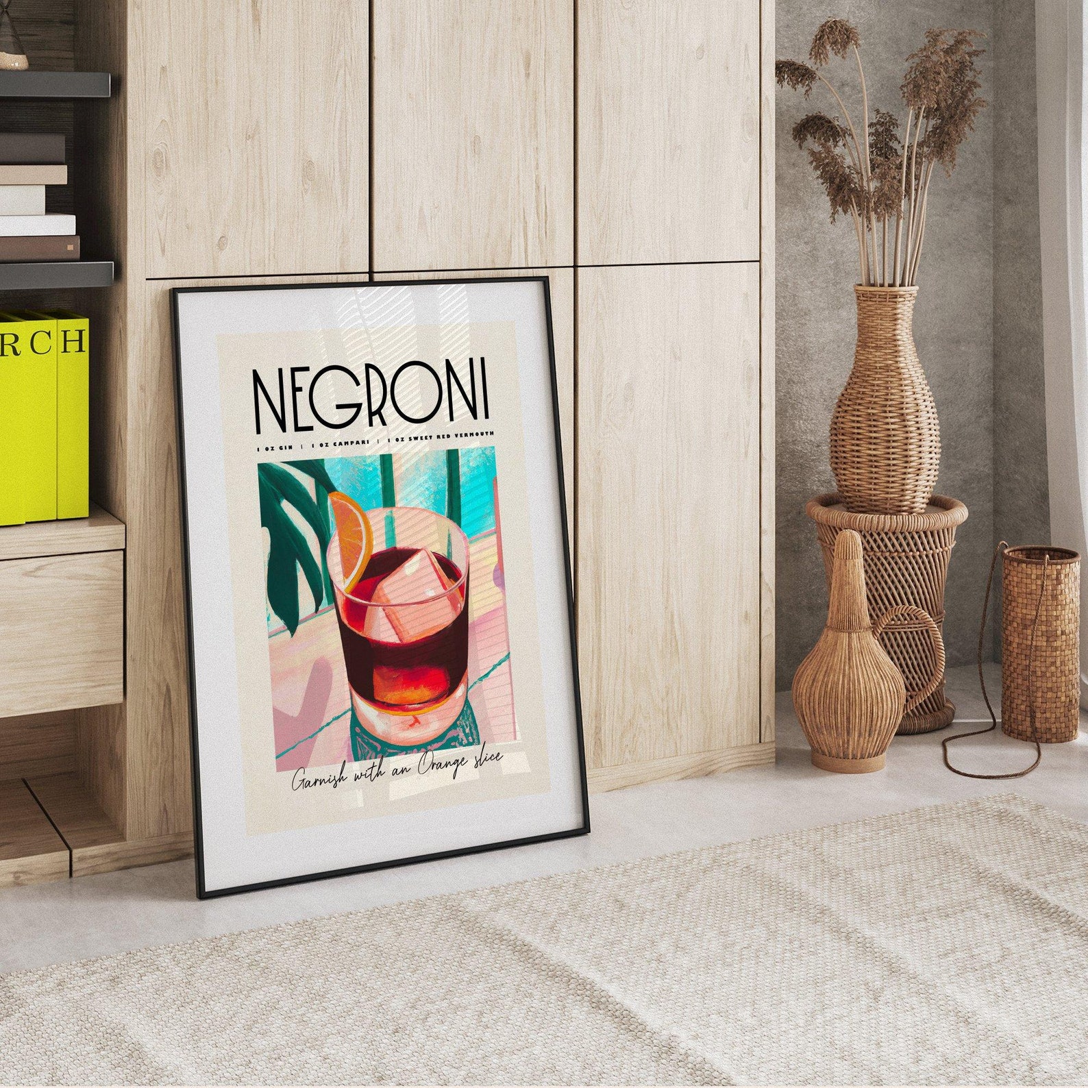 Iconic Negroni Cocktail Poster Retro Bar Wall Art Negroni - Etsy