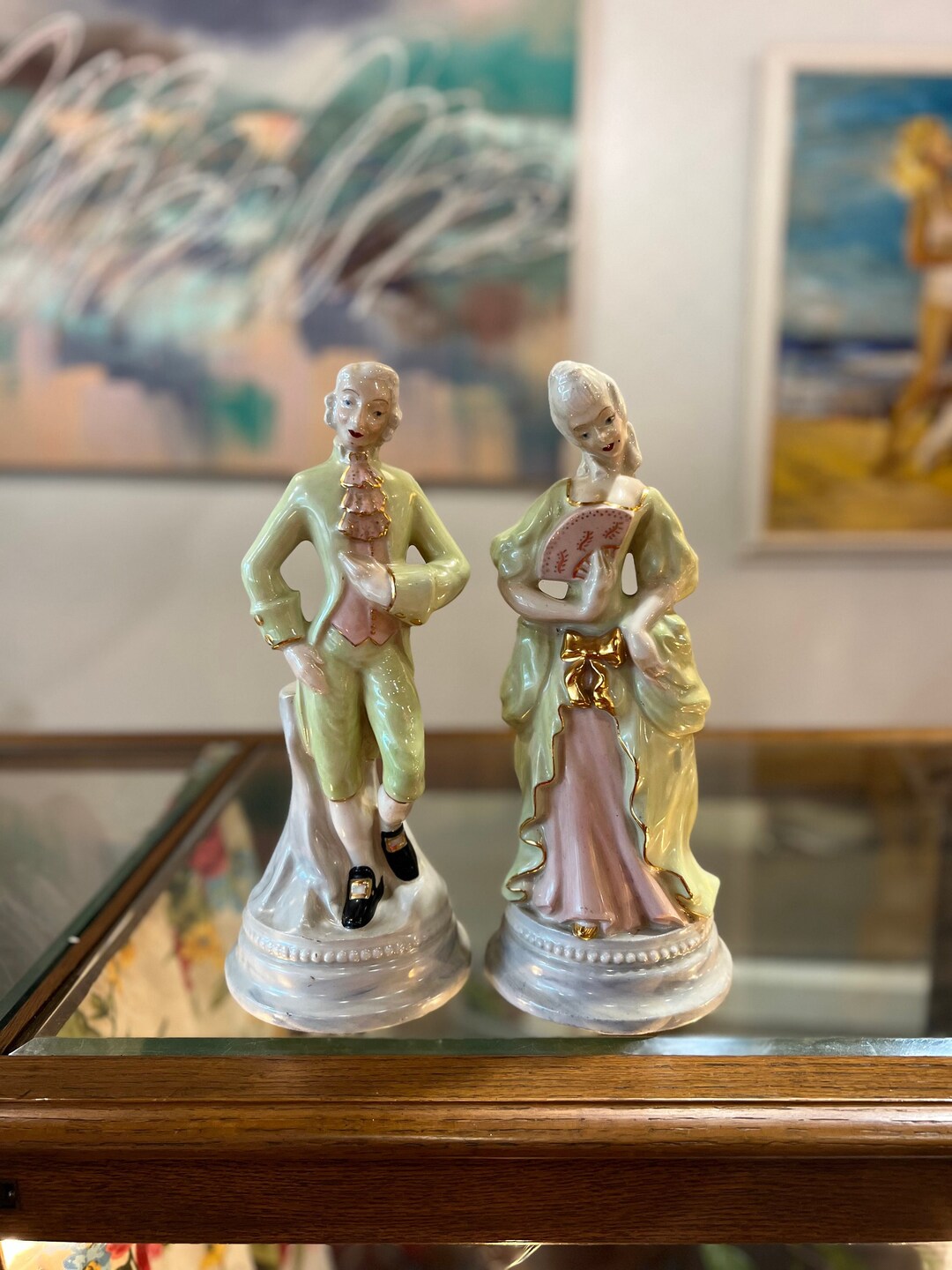 Pair of Vintage Royal Court Porcelain Statues - Etsy