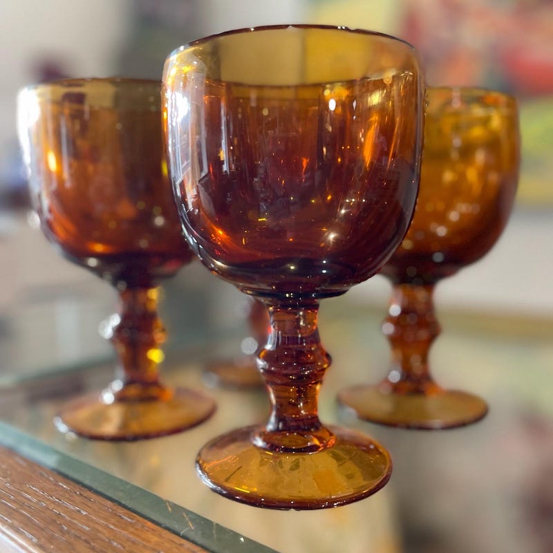 Amber Glassware - Etsy