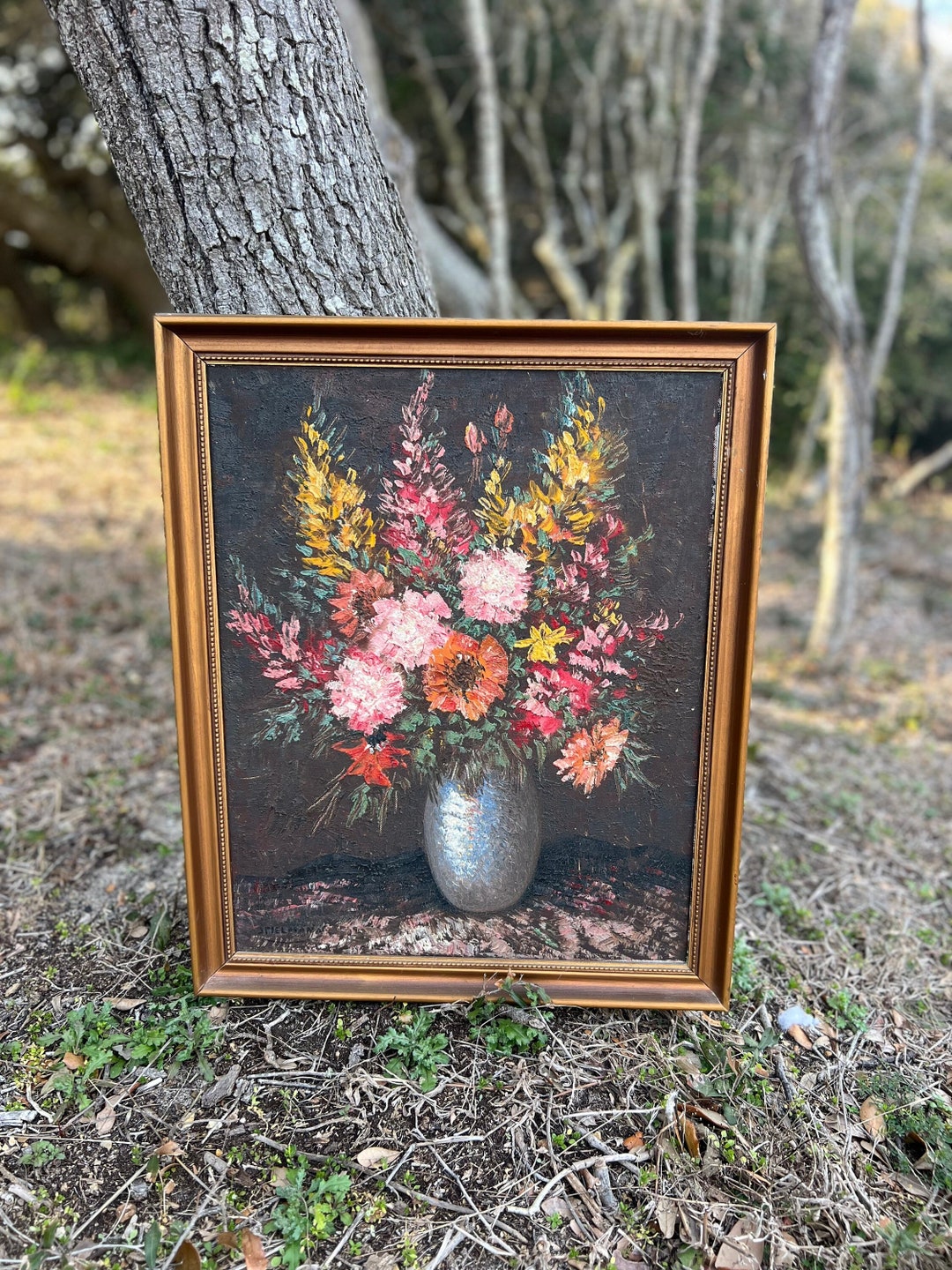 Gorgeous Vintage Impasto Flower Painting by Spielmanm - Etsy