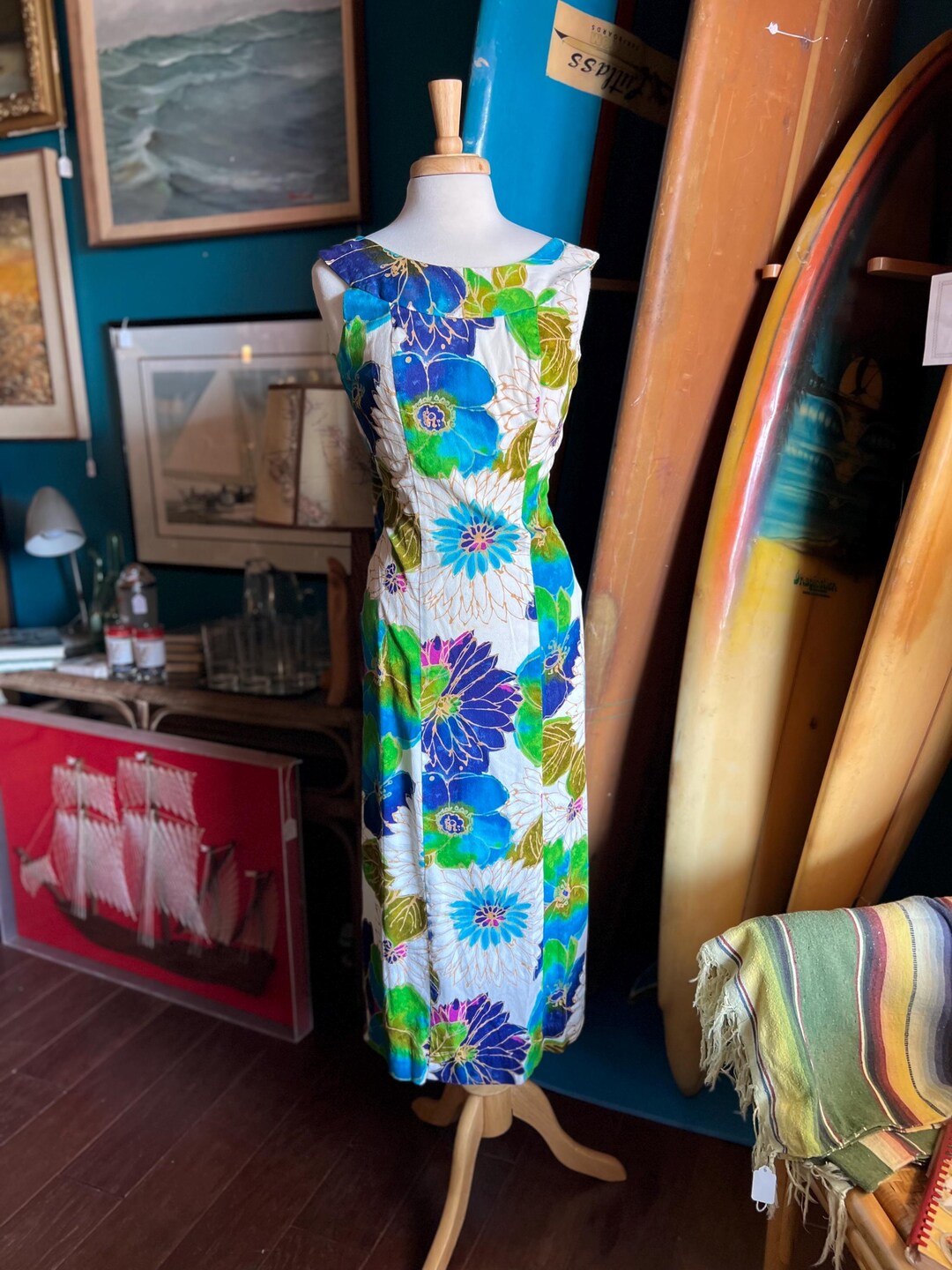 Vintage Alice Waterfall Hawaiian Dress - Size S - Etsy