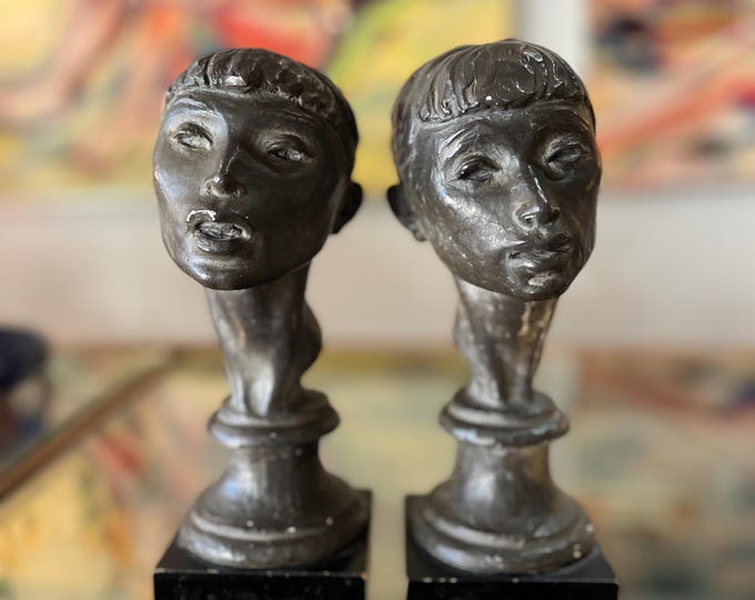 Pair of Vintage Fred Press Ballerina Busts Sculpture - Etsy