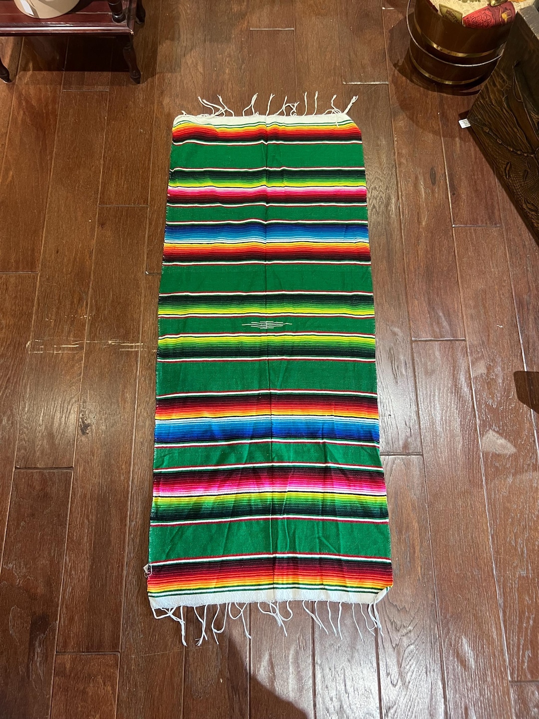 Vintage Mexican Serape Saltillo Runner Rug Tablecloth - Etsy