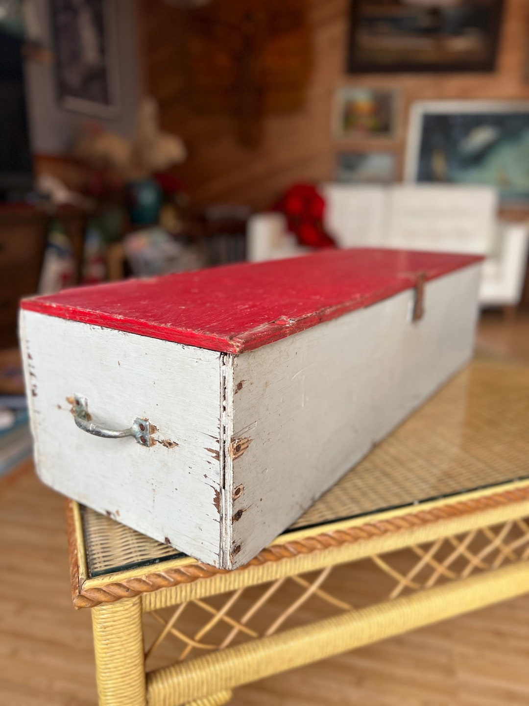 Vintage Wooden Toolbox - Etsy