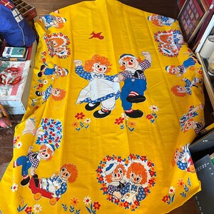 Vintage Raggedy Ann and Andy Twin Coverlet - Etsy