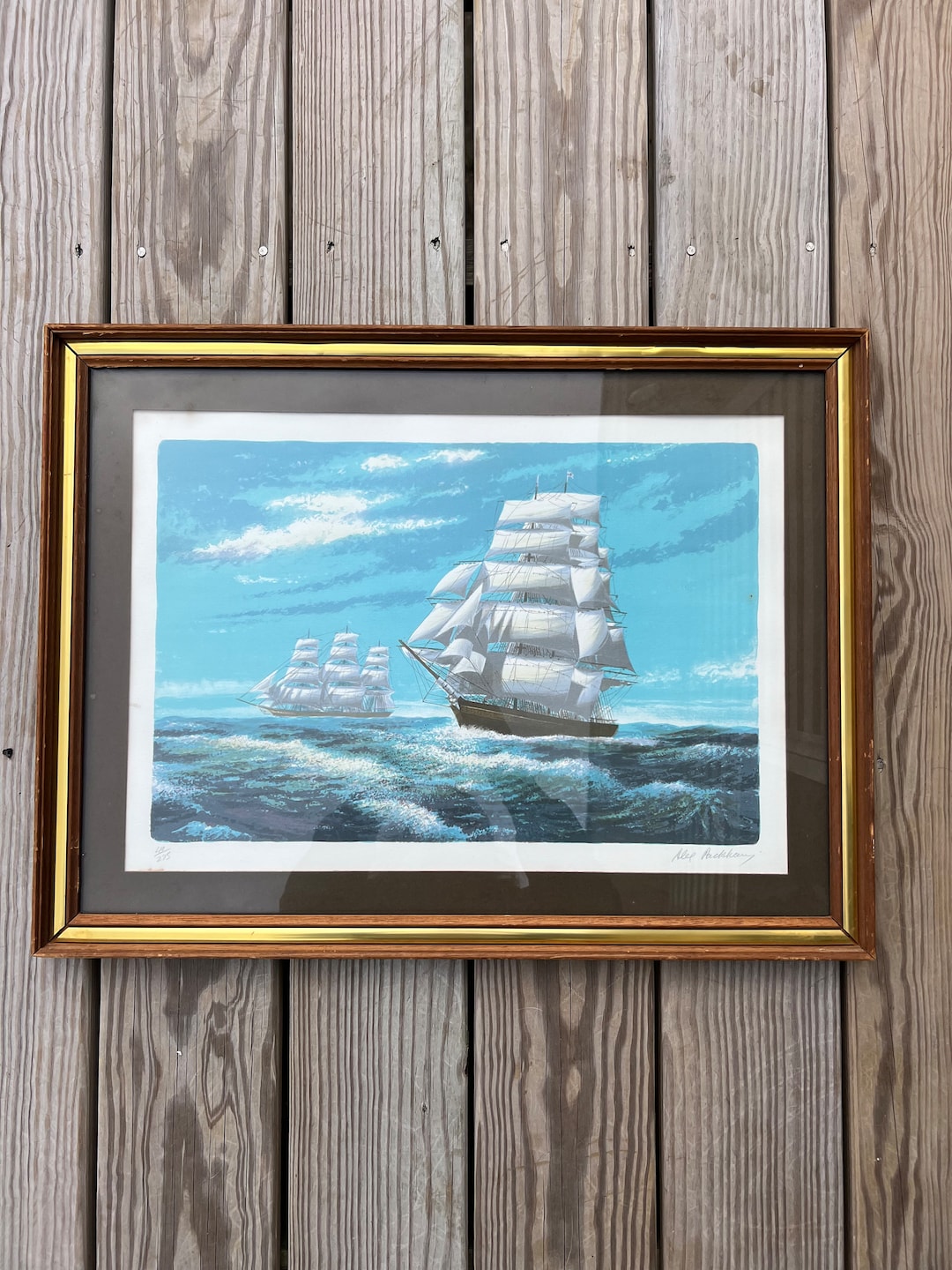 Alex Packham Nautical Sailing Ships Lithograph Signed and Numbered - Etsy