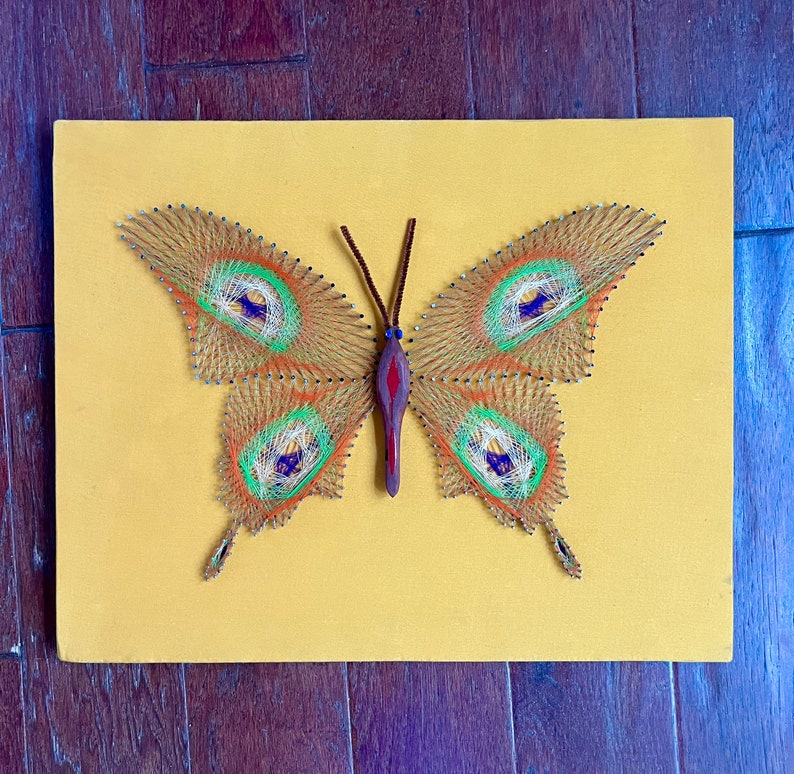 Large Vintage Butterfly String Art - Etsy