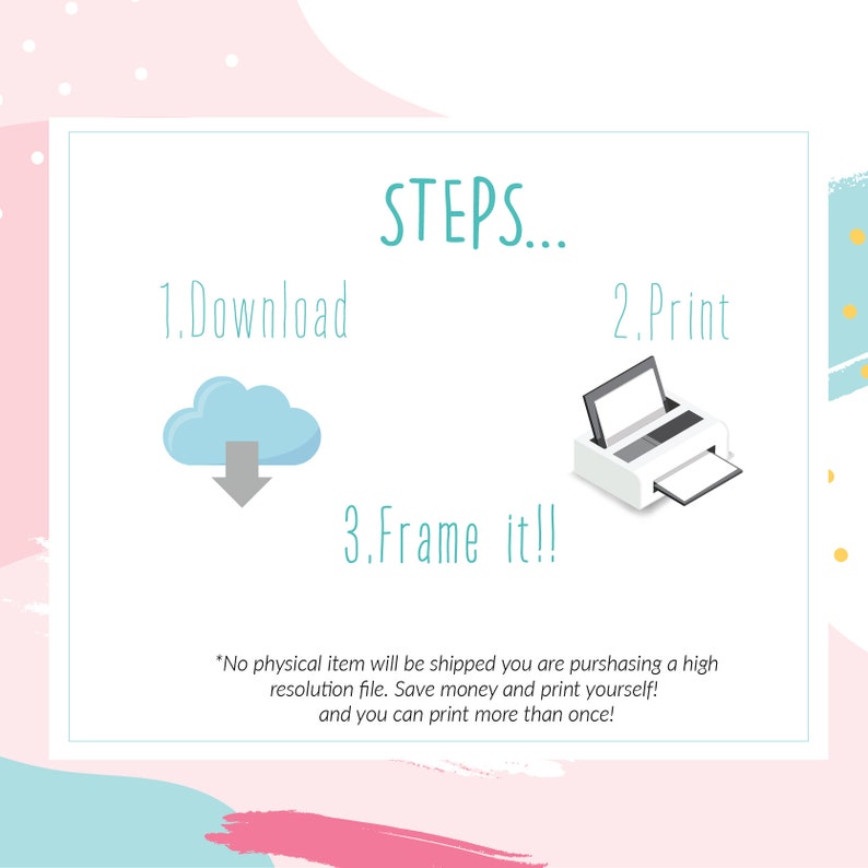 Custom Print, Kids Printable Art,personalized Kids Print, Instant ...