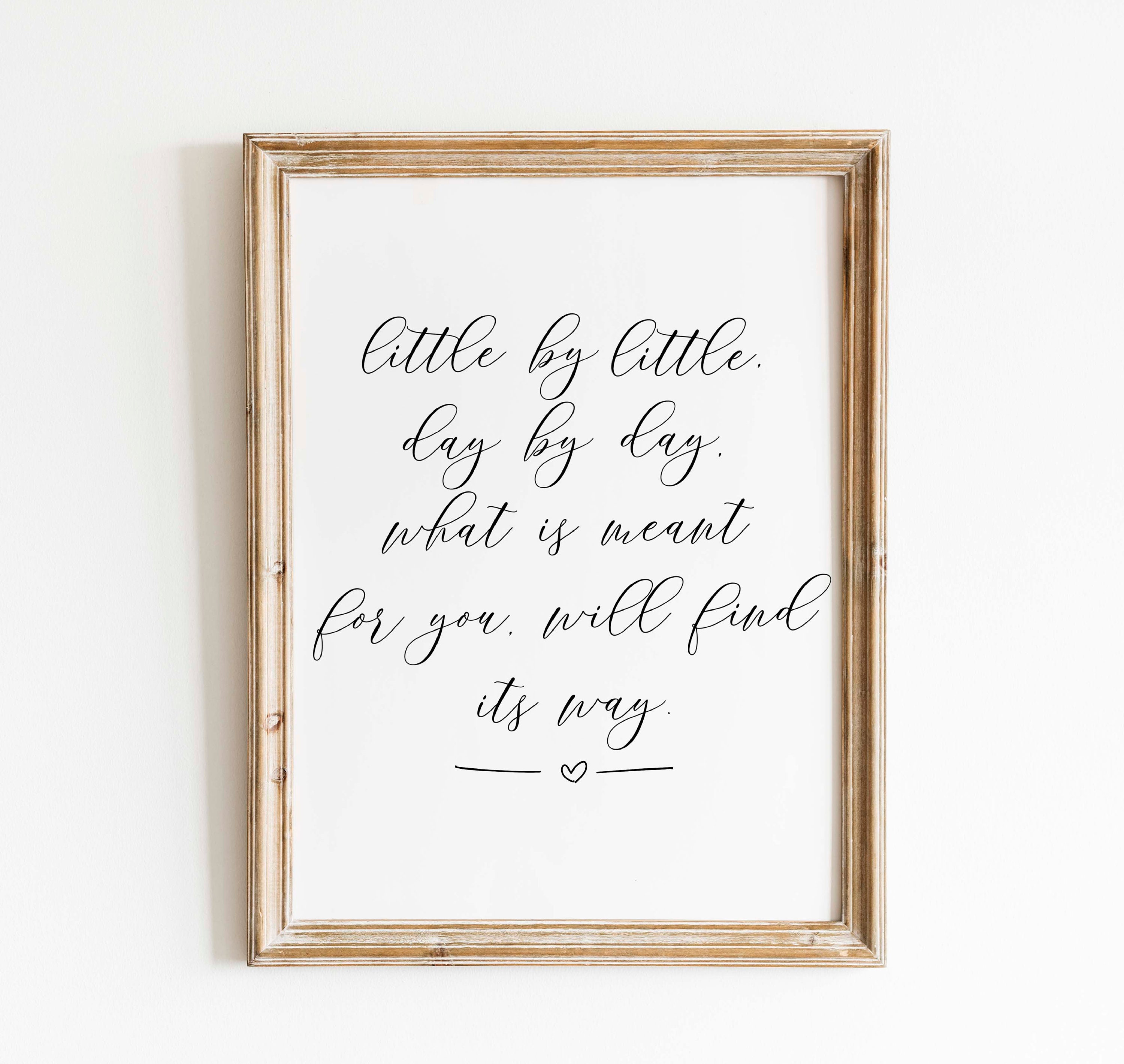 Inspirational Quote Printable Art, Little by Little, Perfect Gift ...