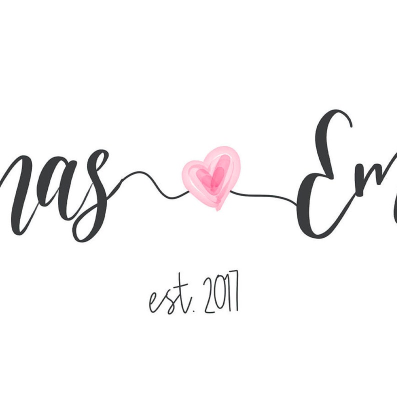 Couple Names, Heart Couples Printable Art, Instant Download, Print Your ...