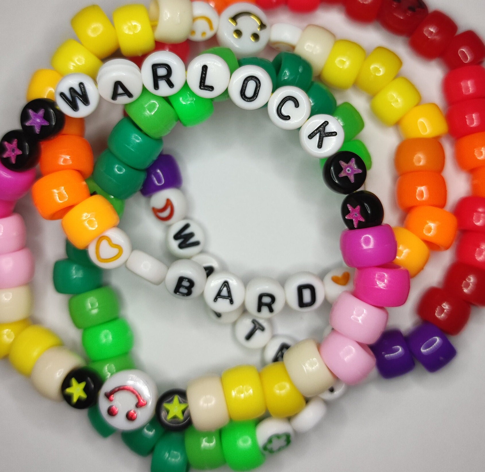 D&D Dungeons and Dragons Custom Kandi Bead Bracelets - Etsy