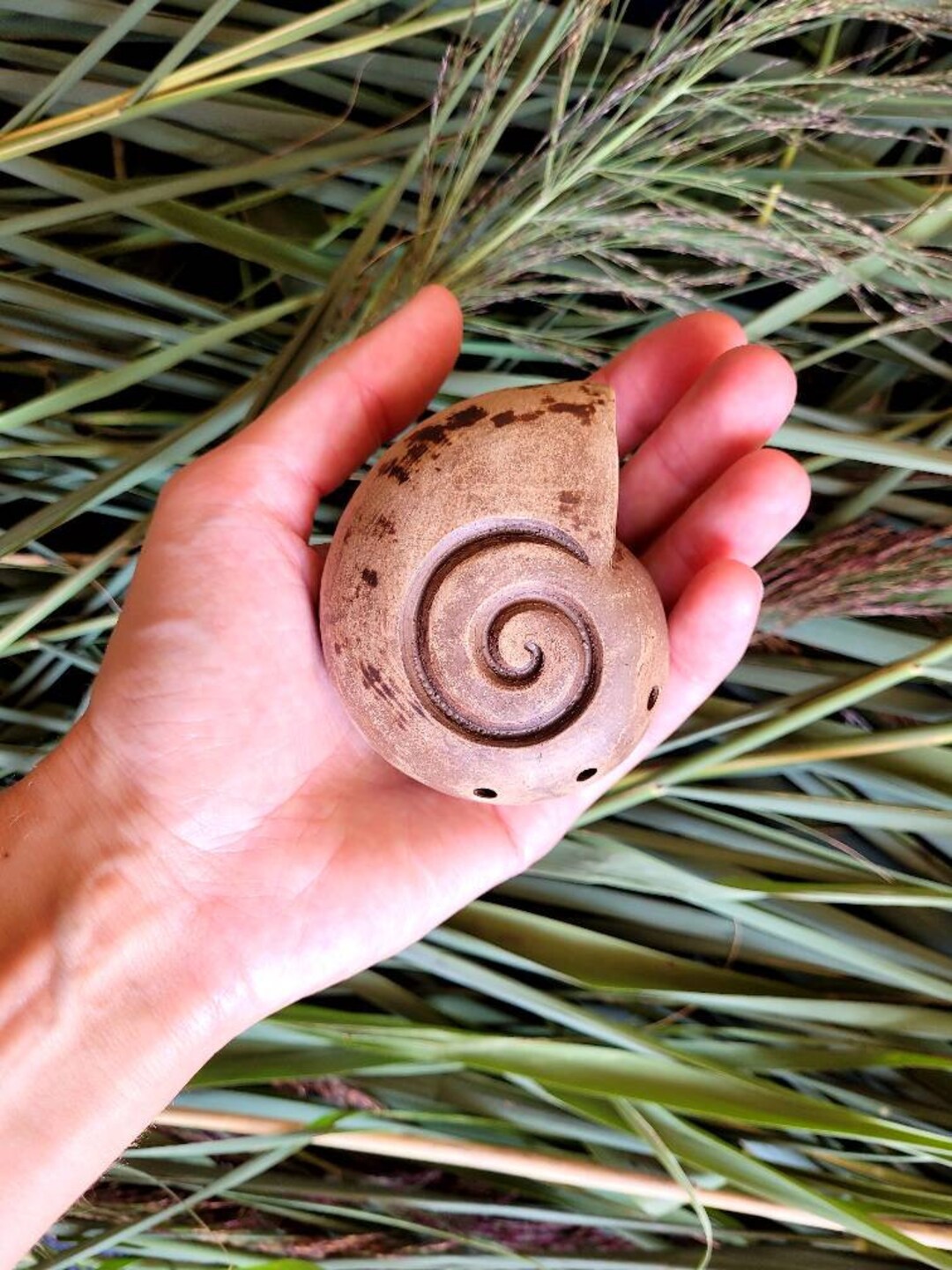 Ancient Musical Instrument Ocarina Seashell in Minor Pentatonic Scale ...