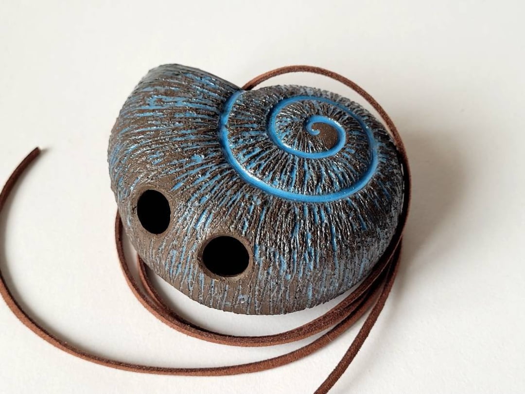 Ocarina Pendant Seashell in Minor Pentatonic Scale Key B 432 Hz ...