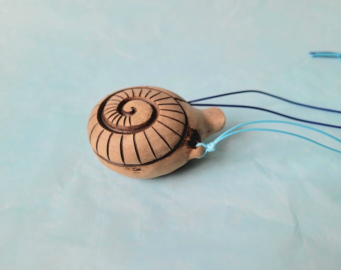 Small Ocarina Pendant Singing Seashell in Minor Pentatonic Scale Key E ...