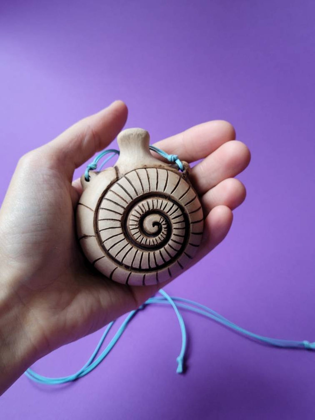 Small Ocarina Pendant Singing Seashell in Minor Pentatonic Scale Key C ...